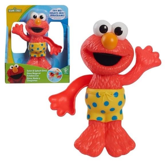 Toys | Sesame Street Swim And Splash Elmo Wind Up Bath And Pool Toy ...